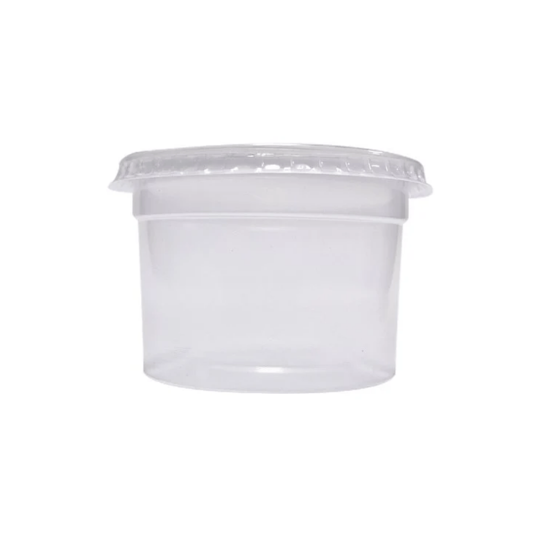 KIT POTE E TAMPA 250ML REDONDO PP TOTAL PLAST