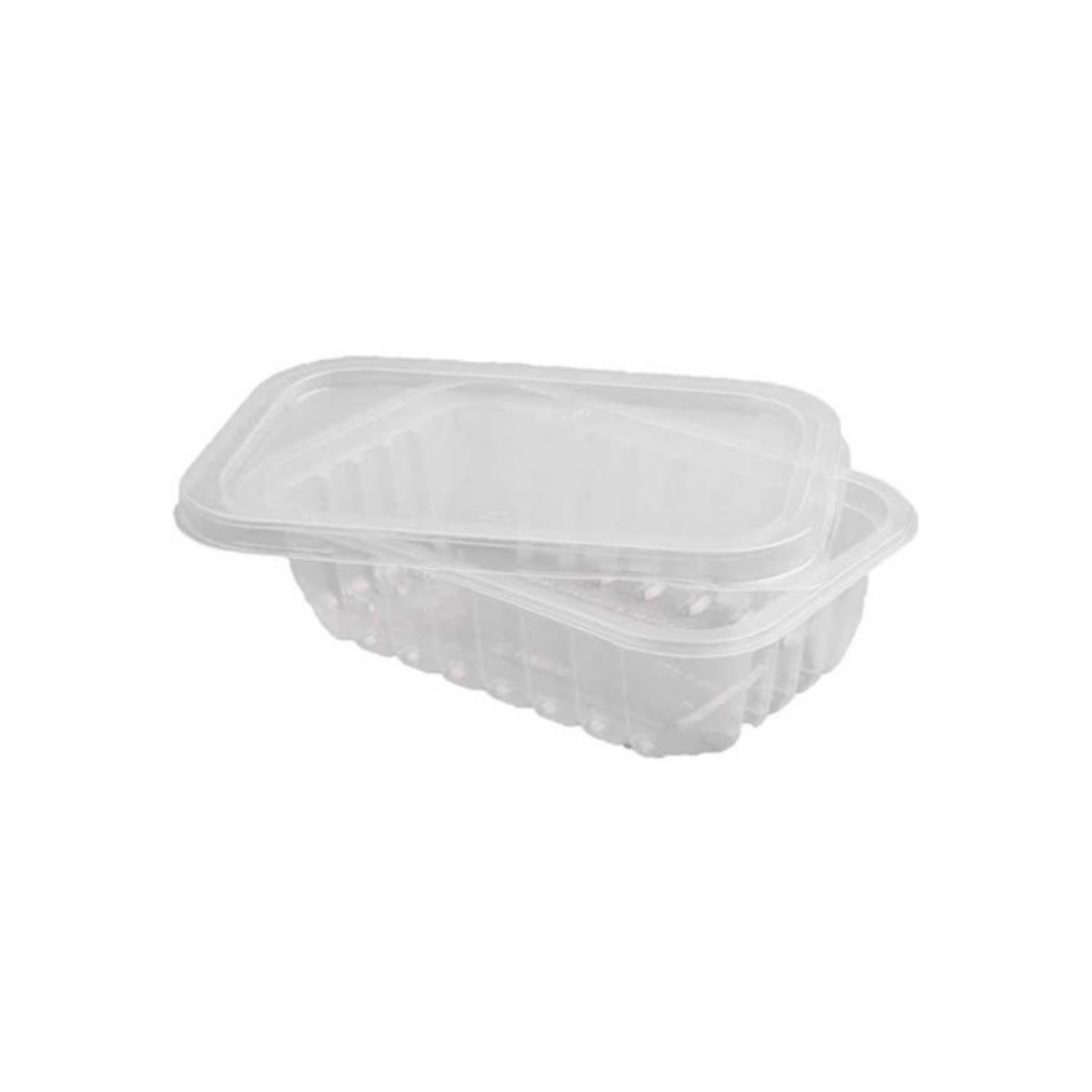 KIT POTE E TAMPA 500ML RETANGULAR PP TOTAL PLAST